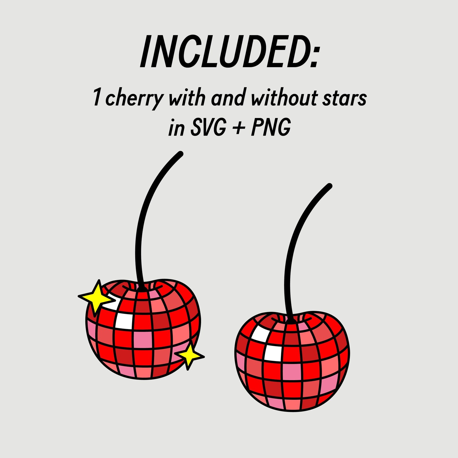 Cherry Disco Ball PNG SVG, Fruit Cherries | Designs Downloads, Png ...