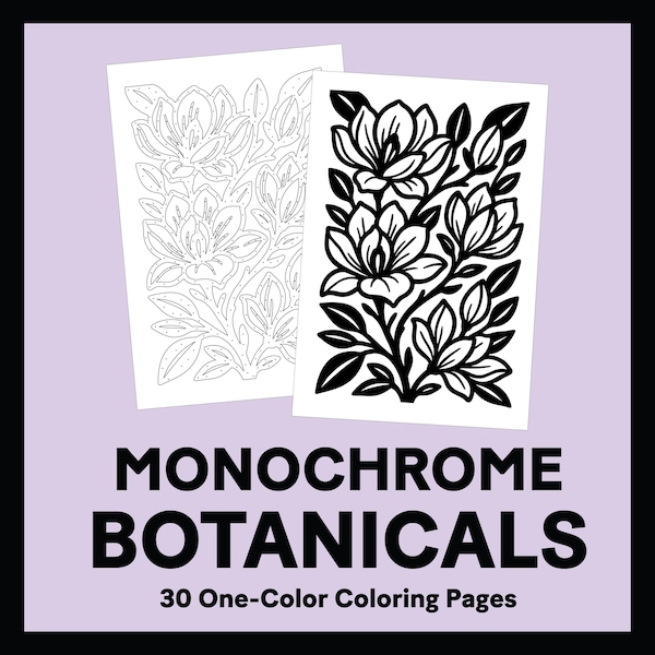 One Color Coloring Book - Etsy