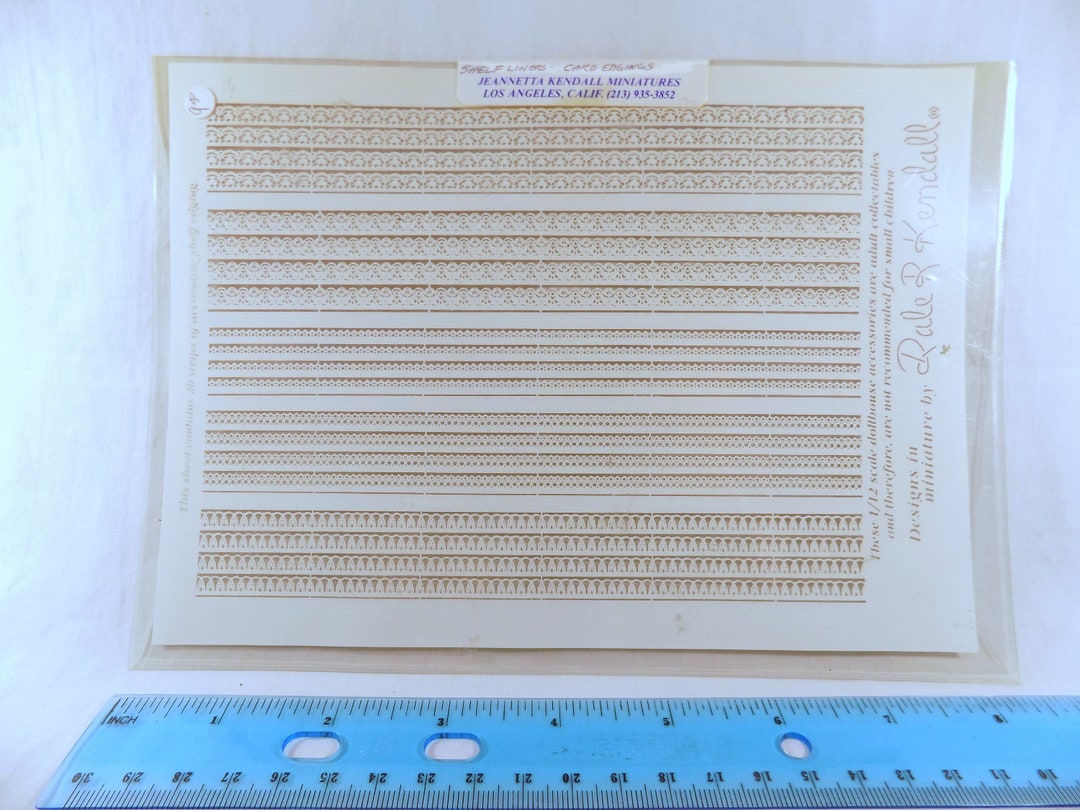 Jeannetta Kendall Miniature Dollhouse Decorative Shelf Edging JK400. - Etsy