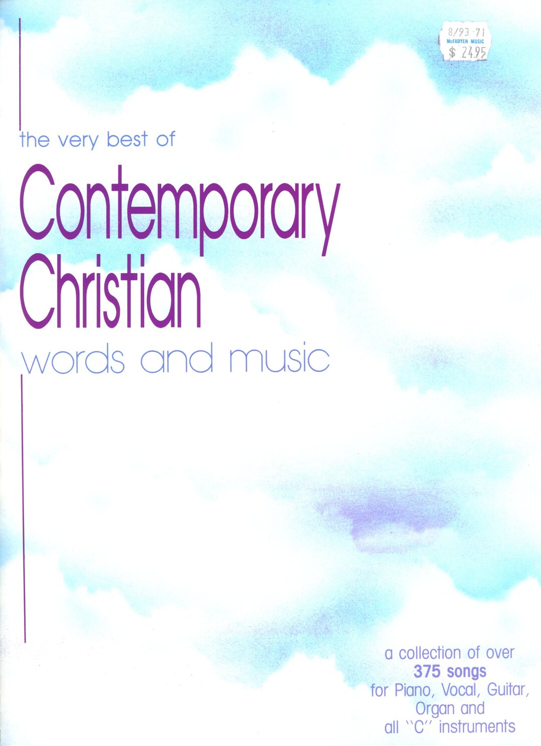 The Very Best of Contemporary Christian Words and Music Songbook ...