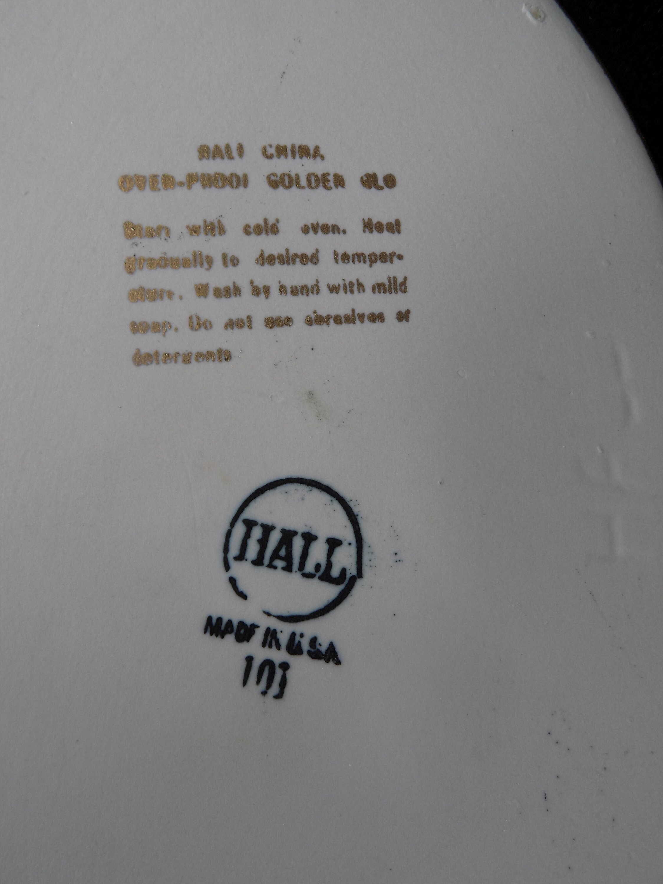 Vintage Hall China Golden Glo Gold Oval Ceramic Casserole Dish With Lid ...