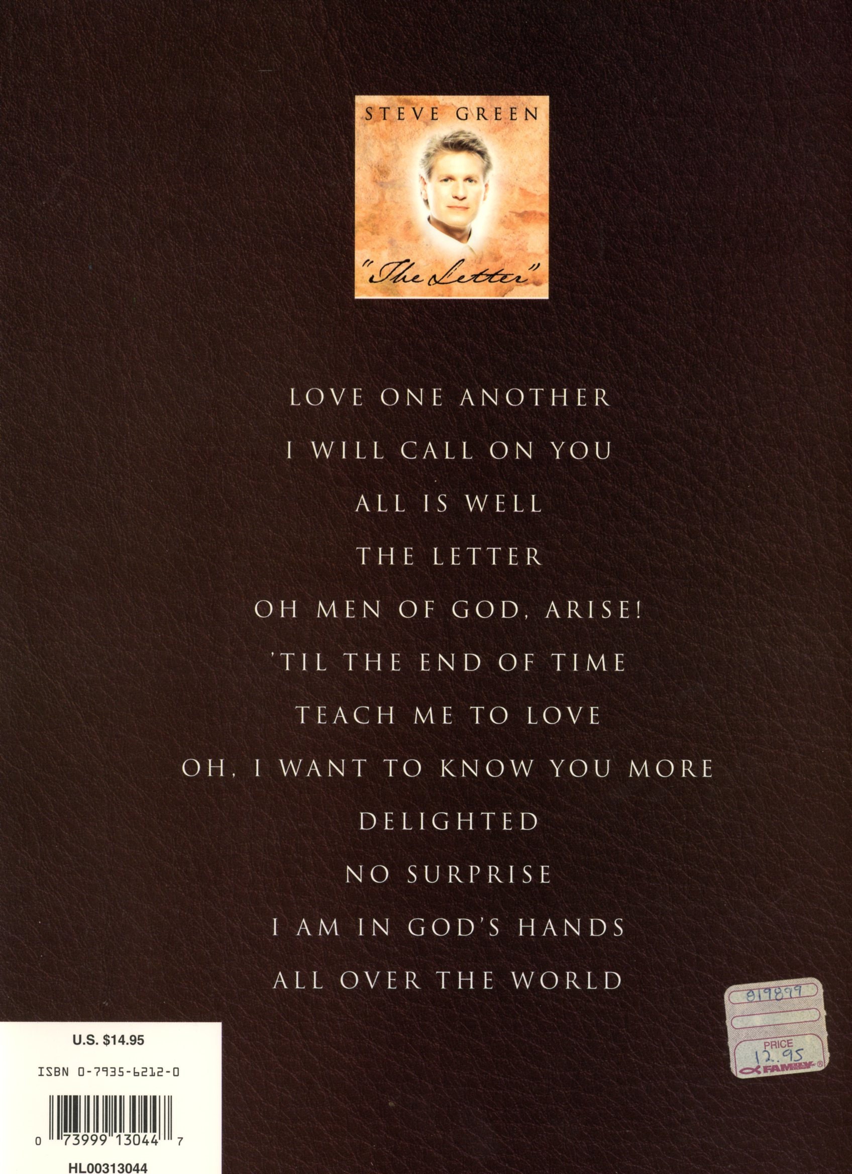 Steve Green the Letter Songbook Sheet Music 72 Pages - Etsy