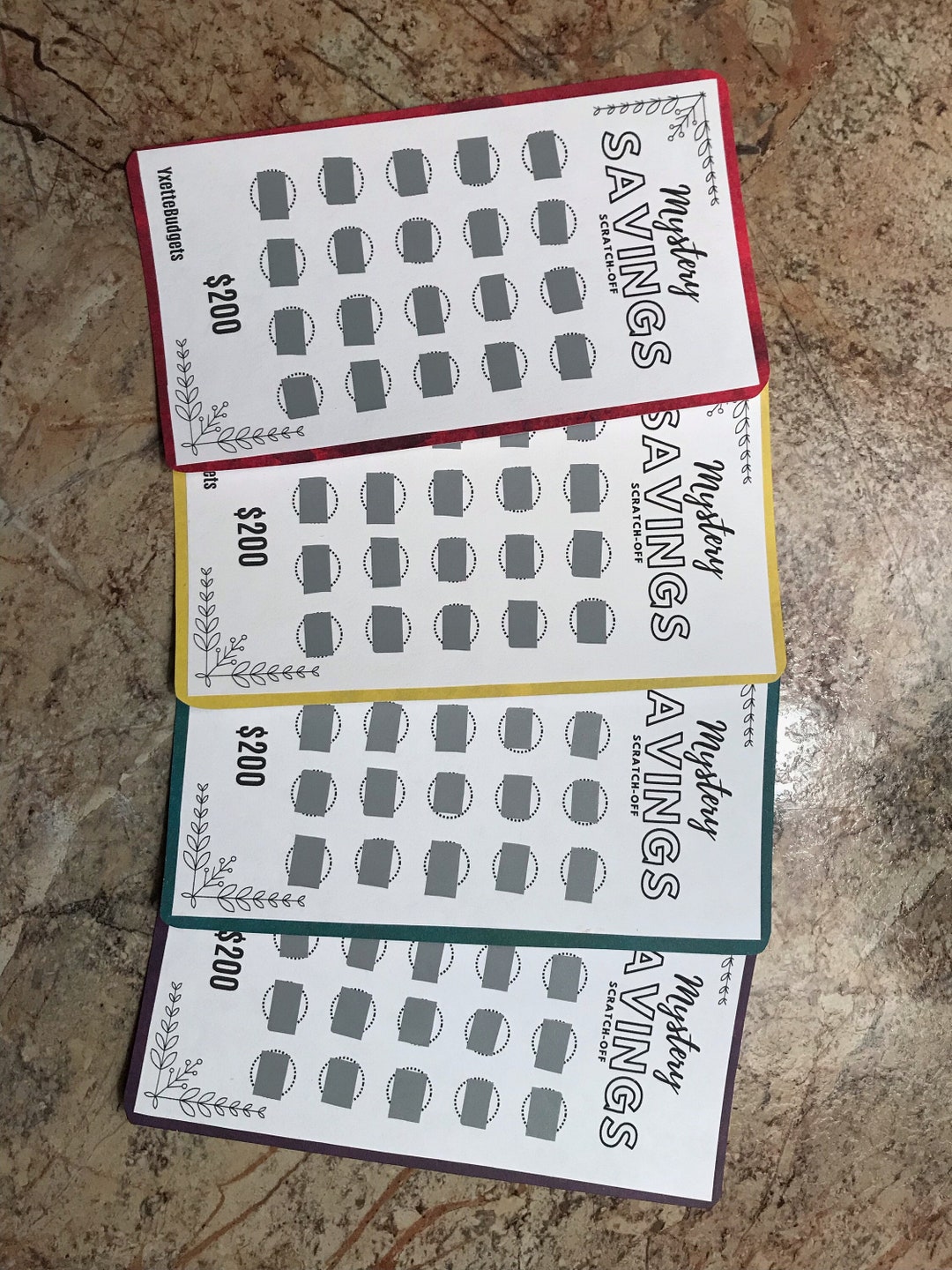 Mystery Savings Scratch off Challenge 200 - Etsy