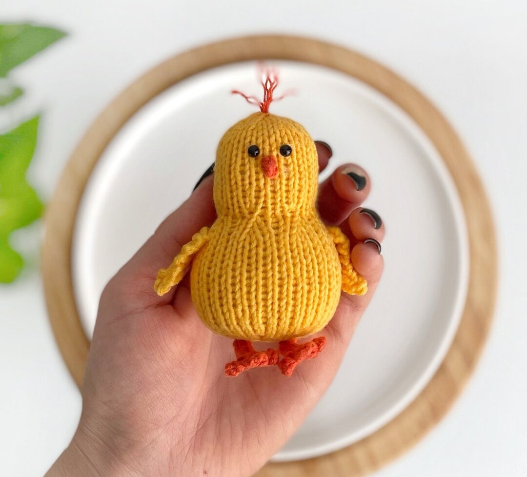Easter Chick Easy Knitting Pattern on Two Straight Needles - Etsy