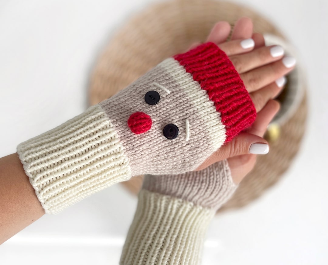 Christmas Fingerless Gloves for Women KNITTING PATTERN - Etsy