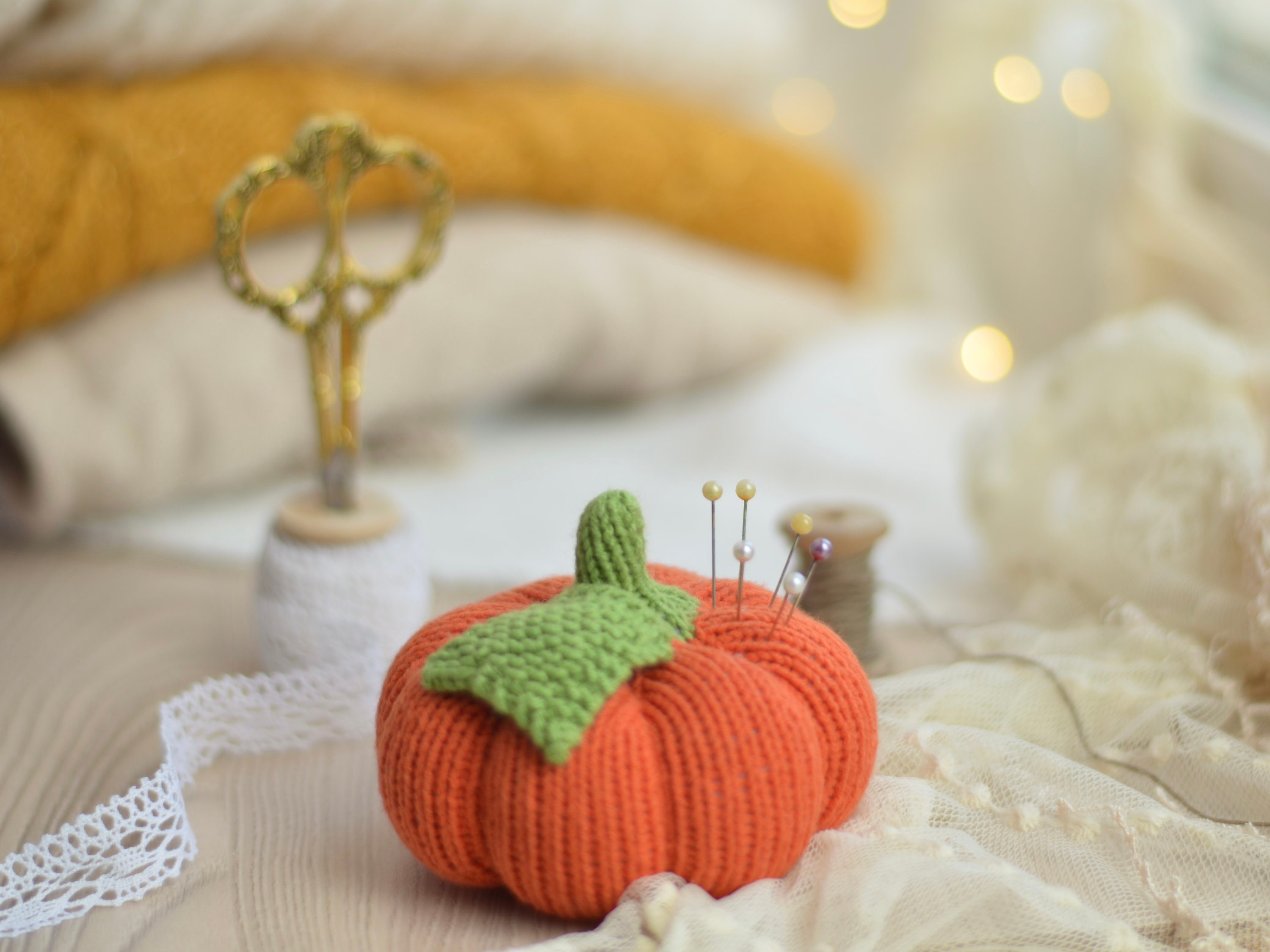 Pumpkin KNITTING PATTERN, Halloween Decor and Autumn Home Decor - Etsy