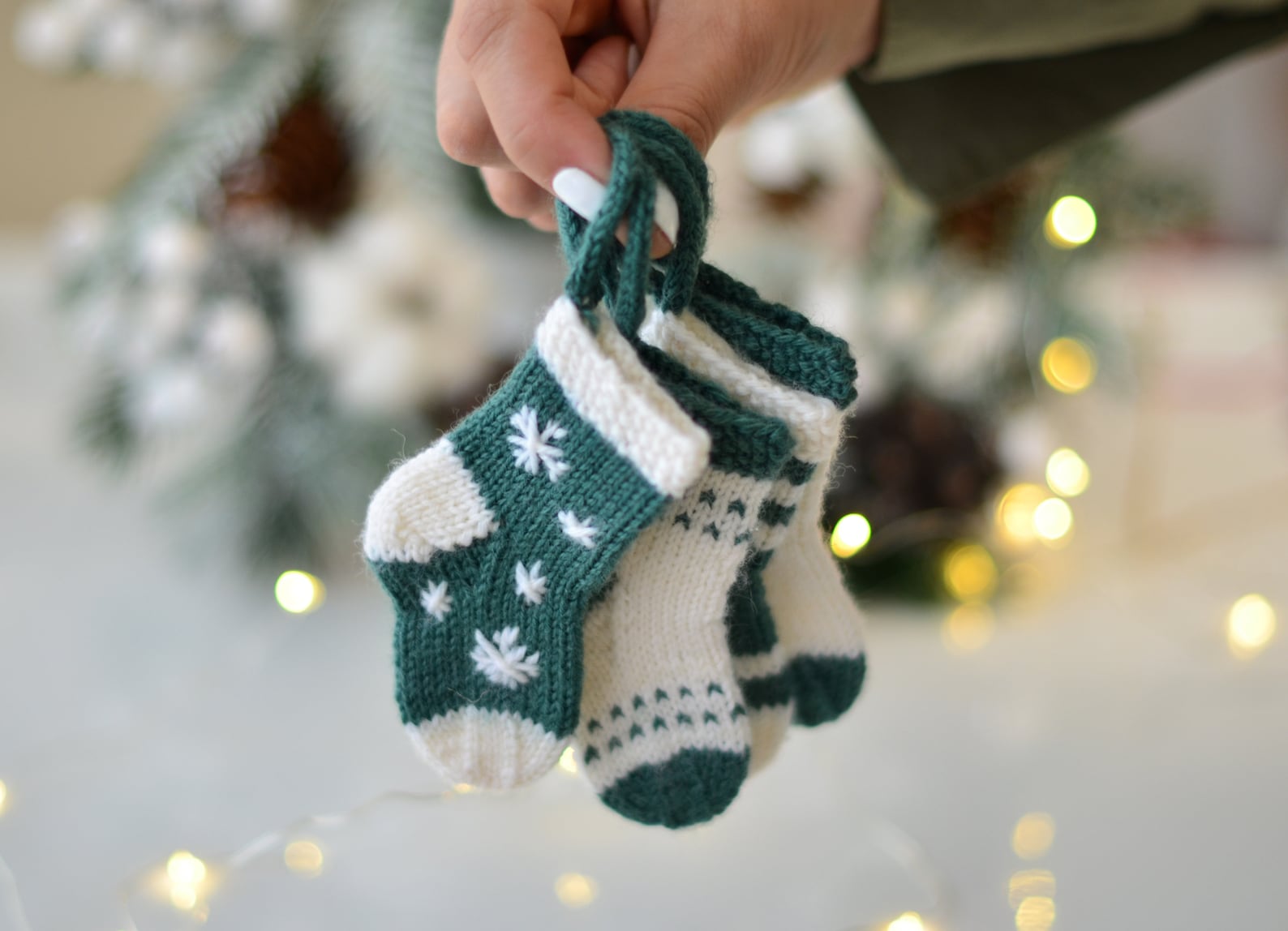Christmas Mini Stocking Knitting Pattern PDF Photos - Etsy