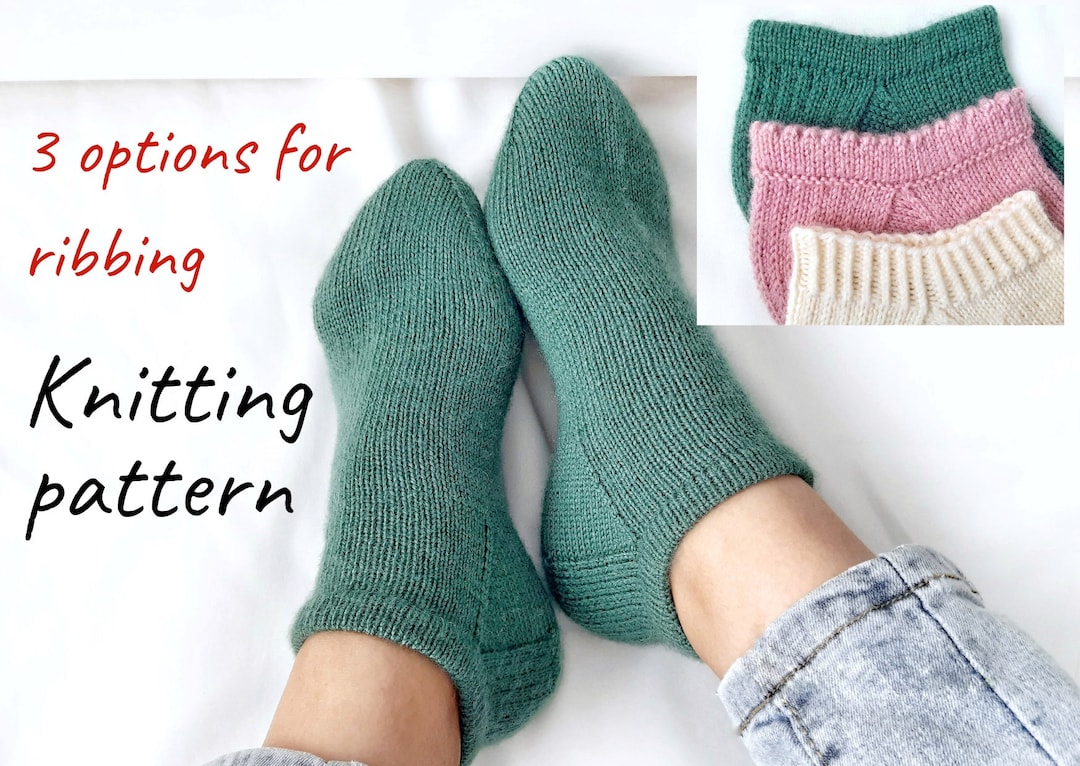 Ankle Socks Knitting Easy Pattern for Beginners in PDF Format + Photos ...