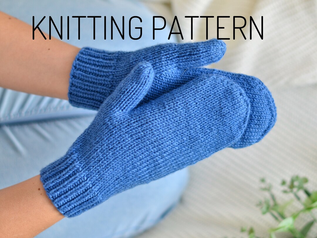 KNITTING PATTERN Women Basic Mittens: PDF Instant Download - Etsy