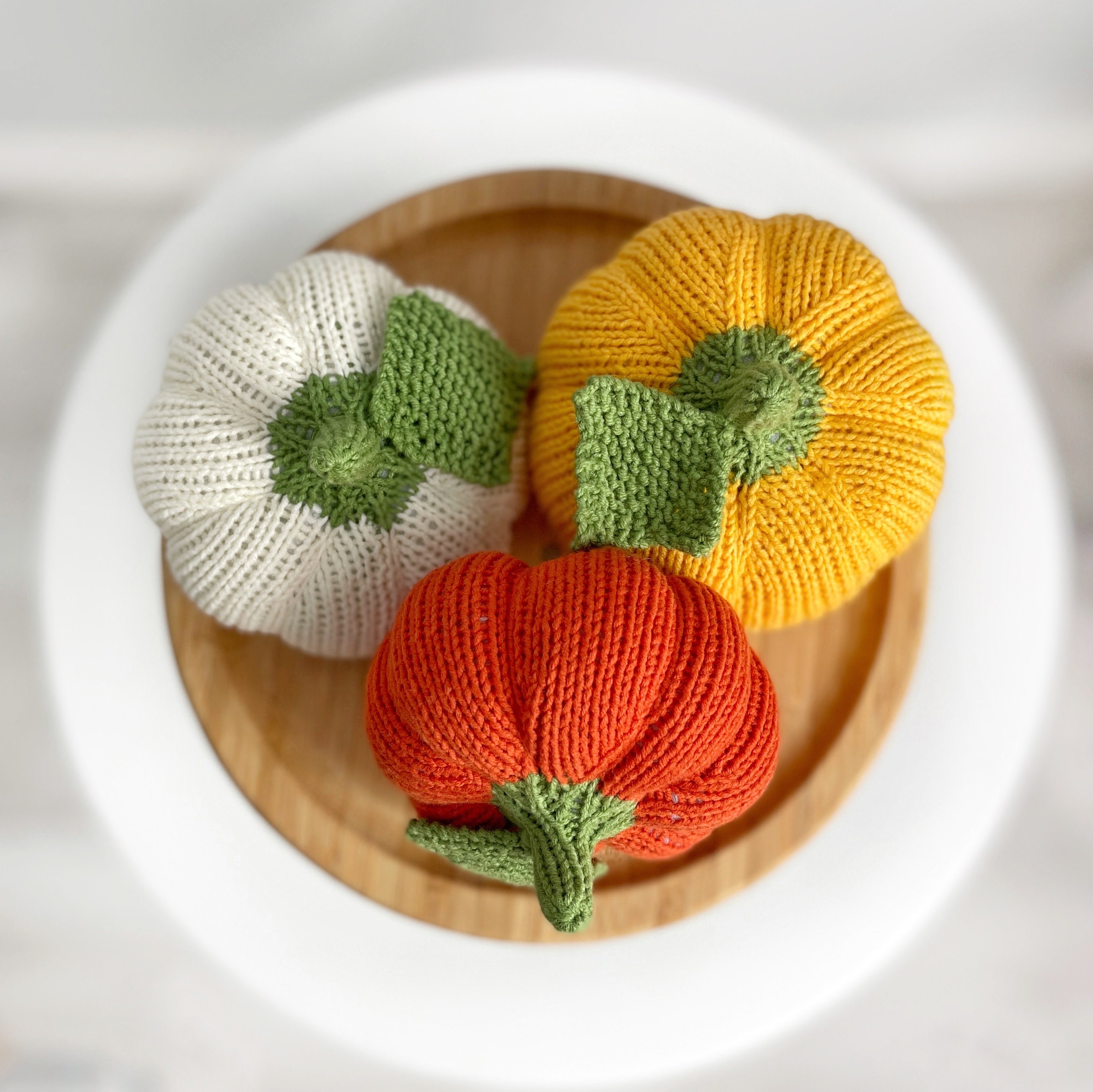 Pumpkin KNITTING PATTERN, Halloween Decor and Autumn Home Decor - Etsy