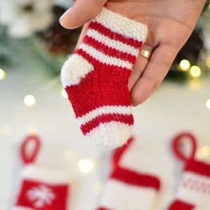 Christmas Mini Stocking Knitting Pattern, PDF + Photos + Videos - Etsy