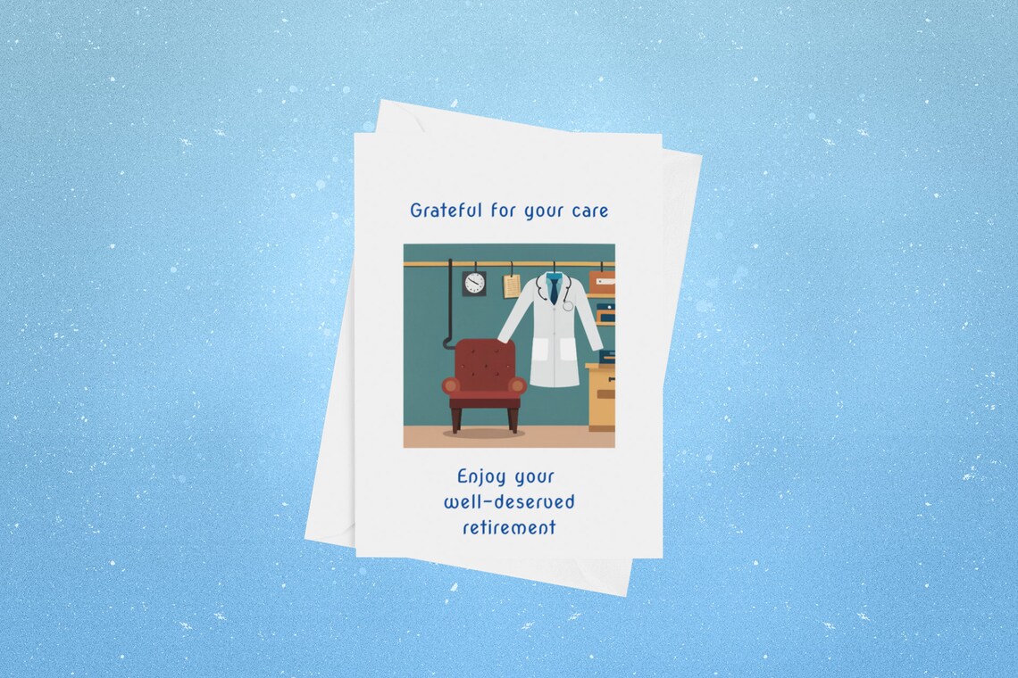 Doctor Retirement Printable Card Farewell Colleague Physician Retiring ...