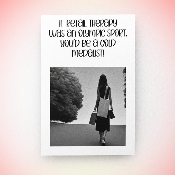 Shopaholic Birthday Card - Etsy