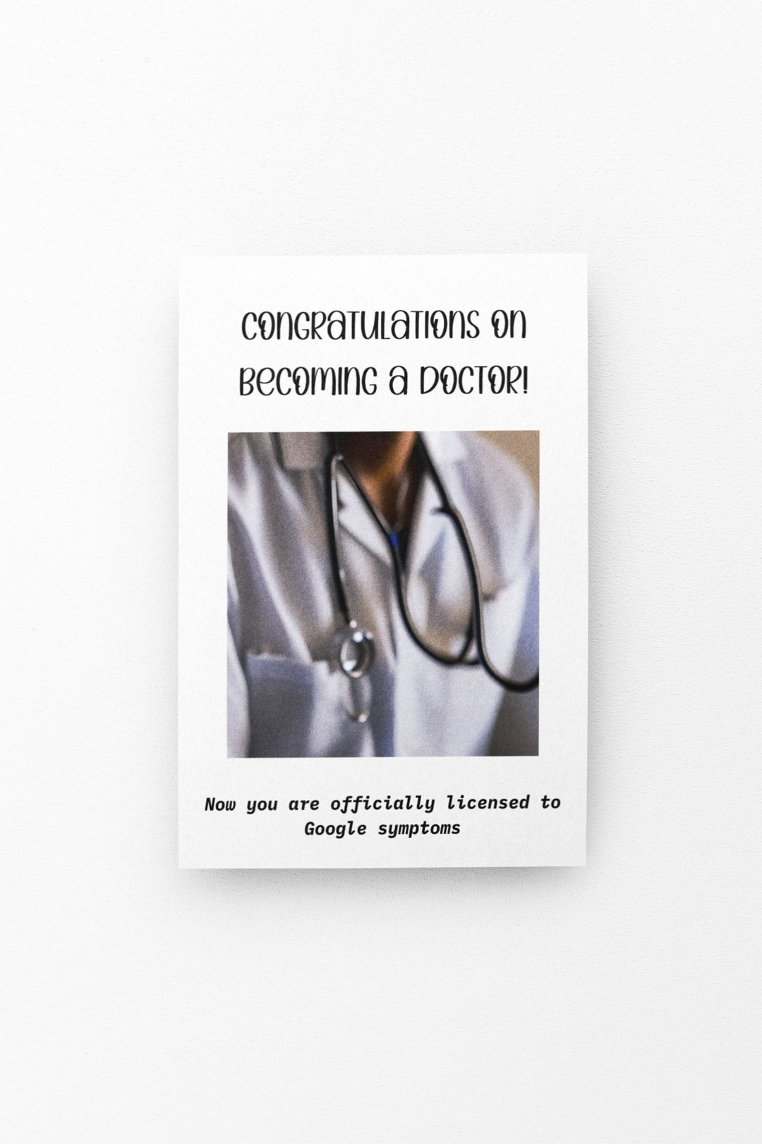 Medical School Graduate Doctor Graduation Card Congratulations New ...