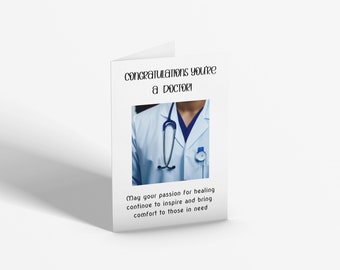 Medical School Graduation Card Doctor Card Medical Student - Etsy