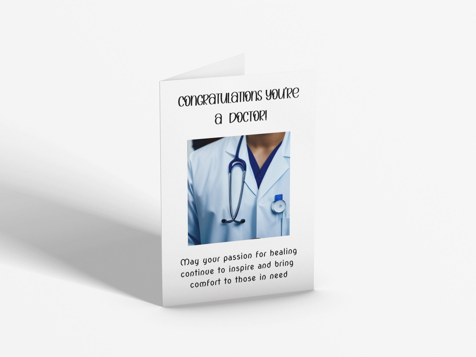 Congratulations Doctor Card Doctor Graduation Card Medical School Card for MD Graduate Medical ...