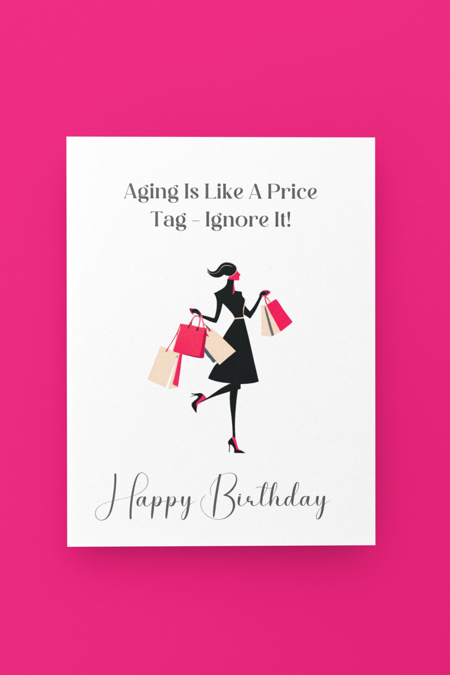 Shopaholic Digital Download Card, Shopaholic Card Printable, Funny ...