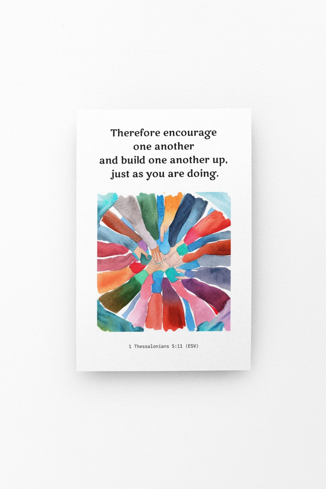 Bible Verse Encouraging Greeting Card Christian Inspirational Scripture ...