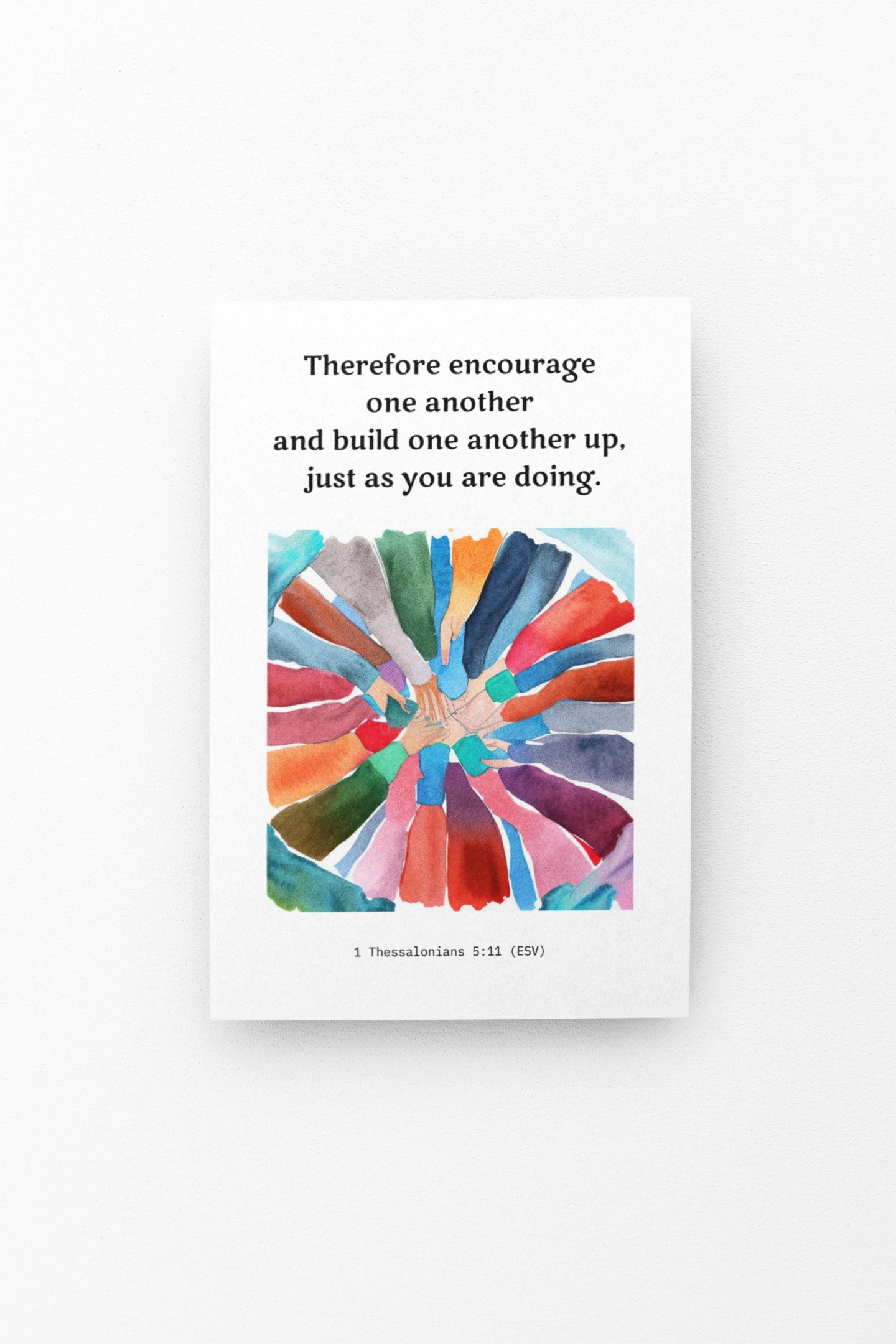 Bible Verse Encouraging Greeting Card Christian Inspirational Scripture ...