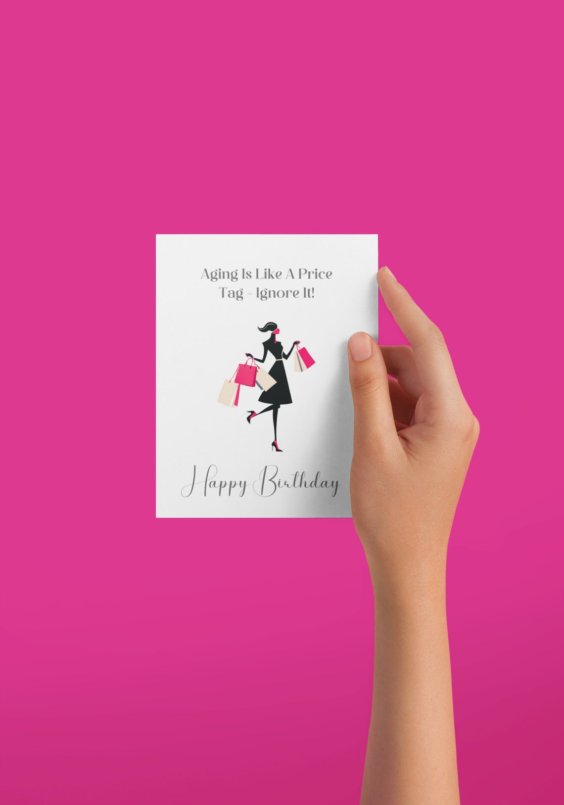 Shopaholic Digital Download Card, Shopaholic Card Printable, Funny ...