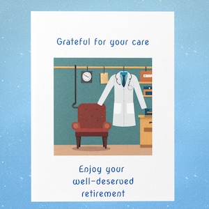 Doctor Retirement Printable Card Farewell Colleague Physician Retiring ...