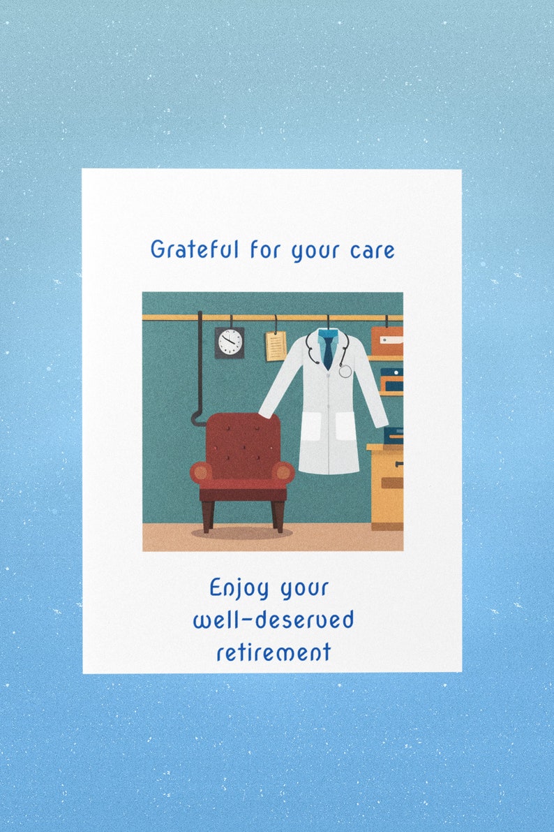 Doctor Retirement Printable Card Farewell Colleague Physician Retiring ...