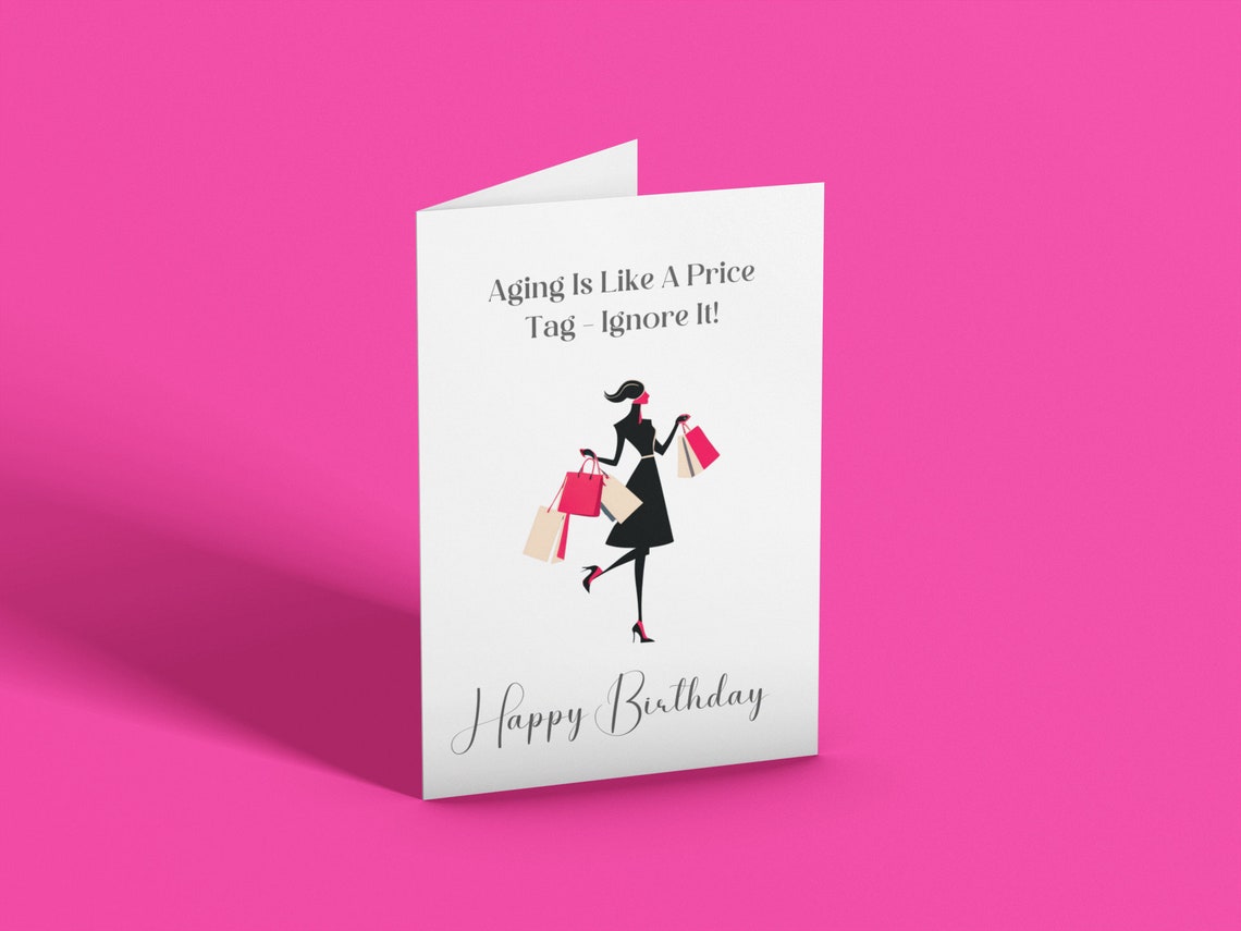 Shopaholic Digital Download Card, Shopaholic Card Printable, Funny ...