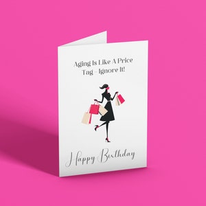 Shopaholic Digital Download Card, Shopaholic Card Printable, Funny ...