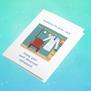Doctor Retirement Printable Card Farewell Colleague Physician Retiring ...