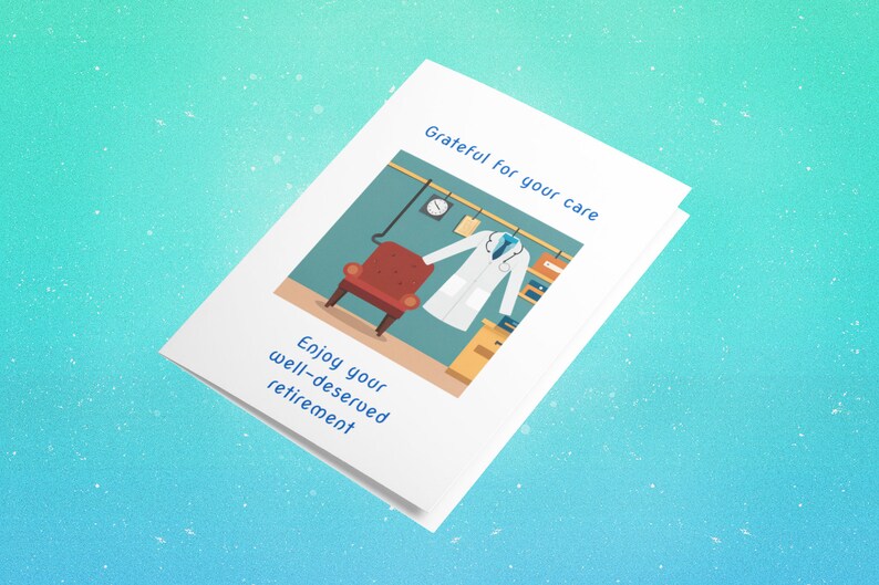 Doctor Retirement Printable Card Farewell Colleague Physician Retiring ...
