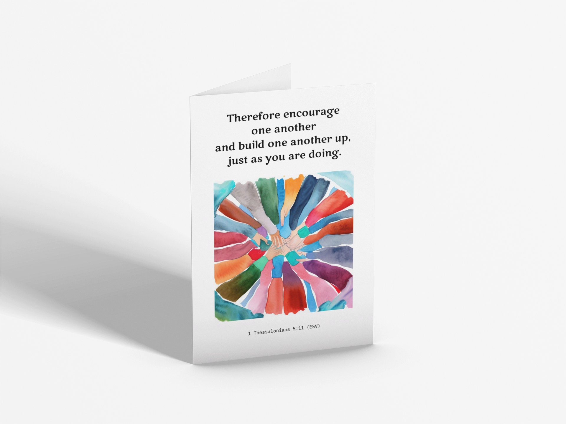 Bible Verse Encouraging Greeting Card Christian Inspirational Scripture ...