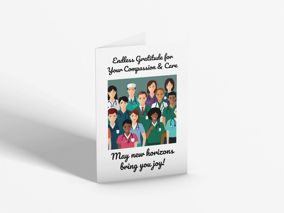 Doctor or Nurse Leaving Printable Card Farewell Colleague Physician ...