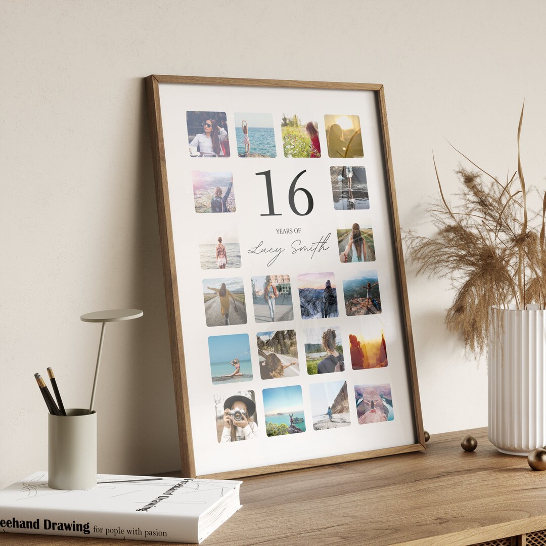 Personalised Photo Print Personalised Gift 16th Birthday Print 16th ...