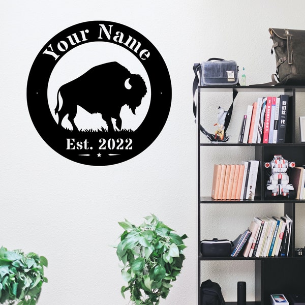 Metal Bison Sign - Etsy