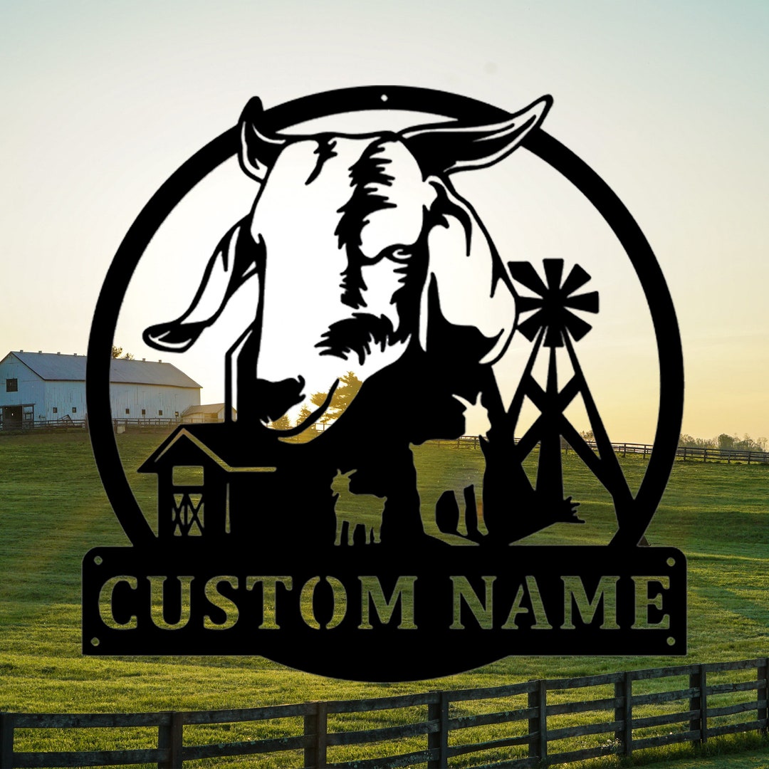 Handmade Custom Goat Metal Wall Signs-goat Metal Wall - Etsy