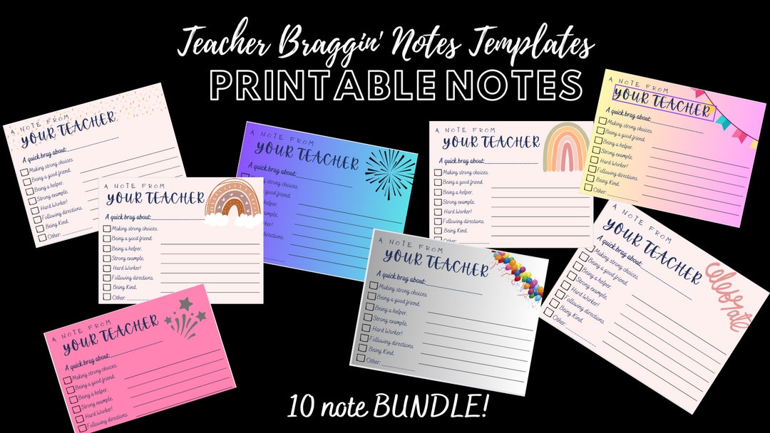 Note From the Teacher - Teacher Report - Good Report From Teacher ...