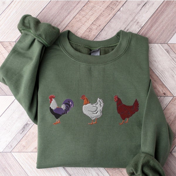 Embroidered Chicken - Etsy