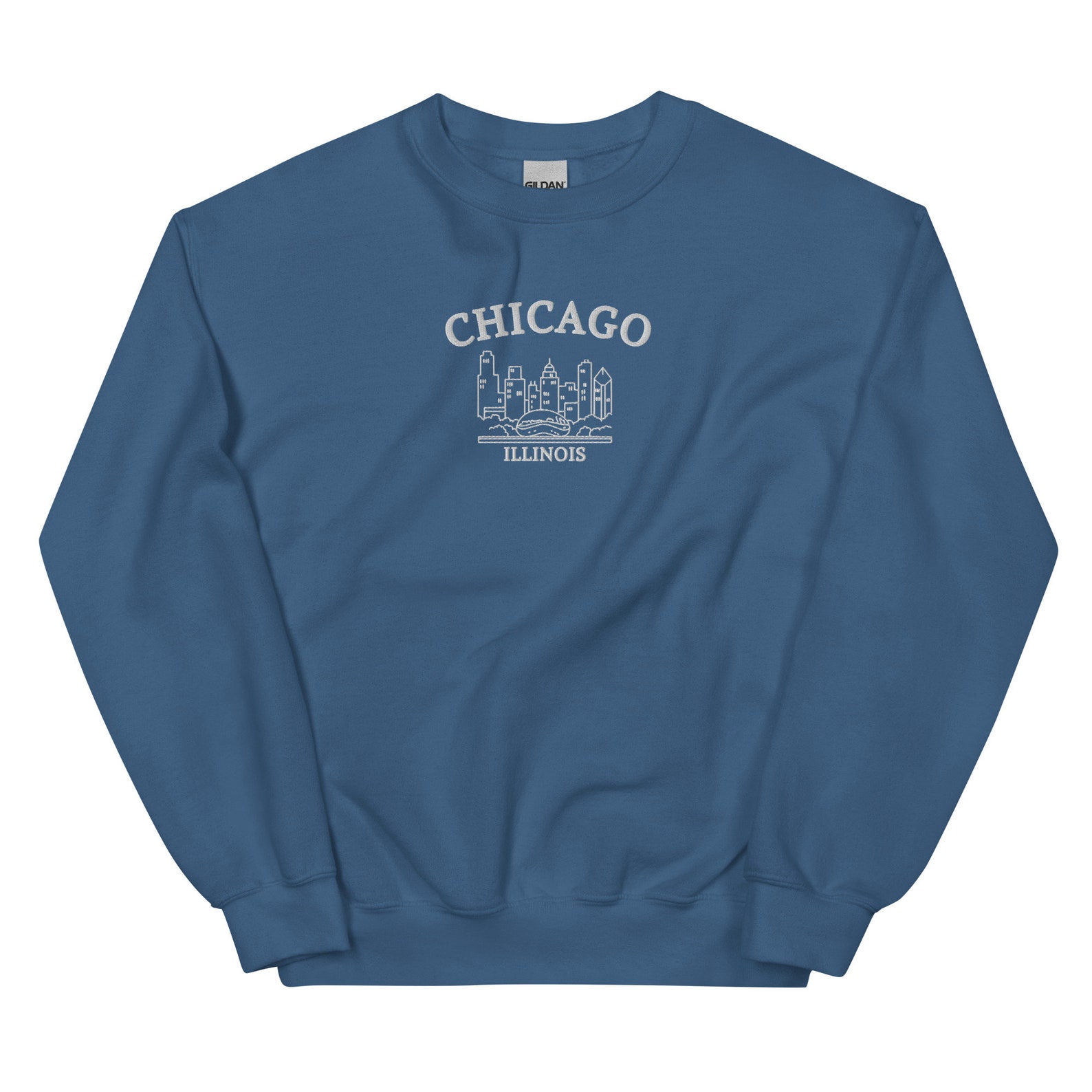 Embroidered Chicago Sweatshirt, Chicago Illinois Sweatshirt, Chicago ...