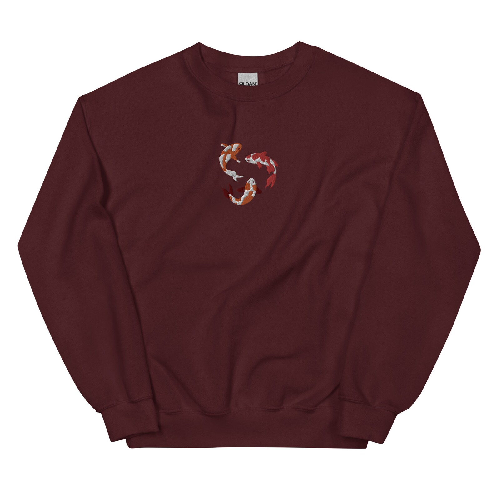 Embroidered Koi Fish Sweatshirt, Japanese Koi Fish Shirt, Fish ...