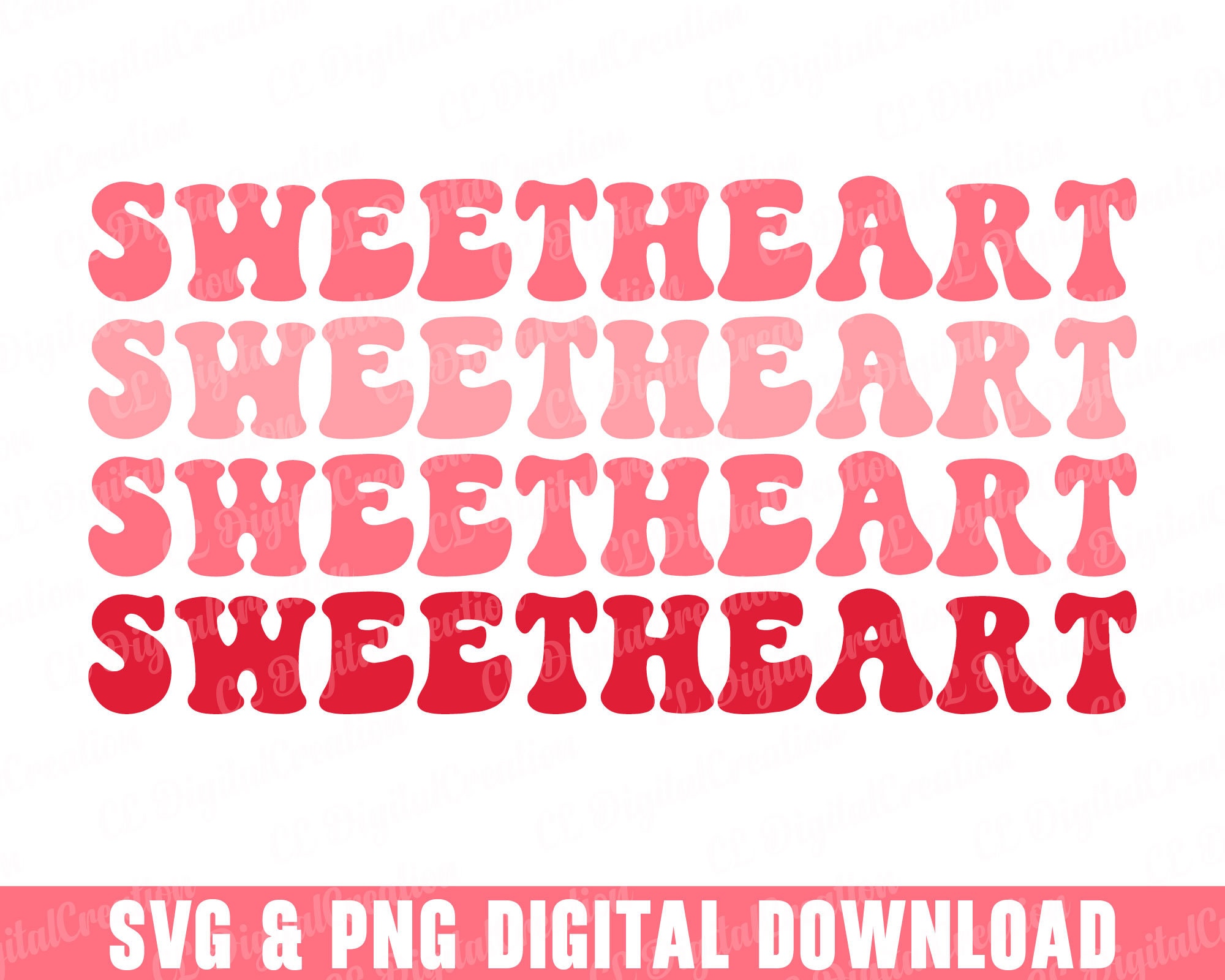 Sweet Heart Svg, Love Svg, Retro Svg, Hello Valentine Svg, Wavy Letter ...