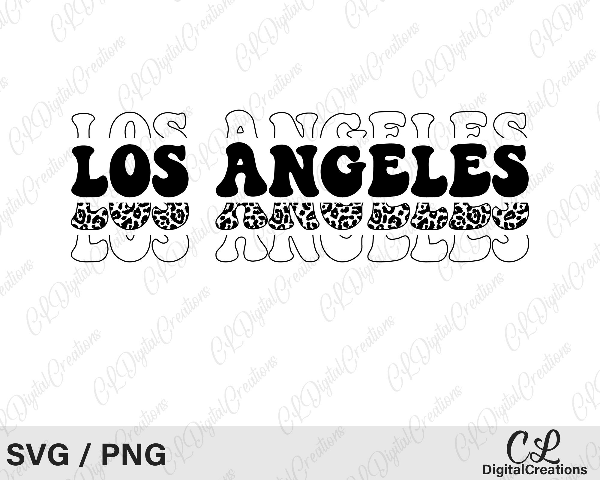 Los Angeles Svg Printable Leopard Print Svg Los Angeles - Etsy