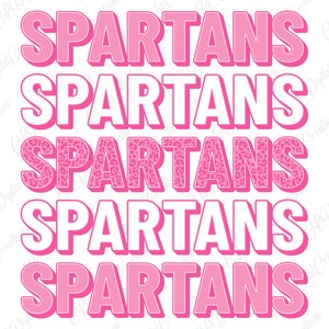 Spartans Stacked Football Svg, Pink Breast Cancer Shirt, Spartans ...