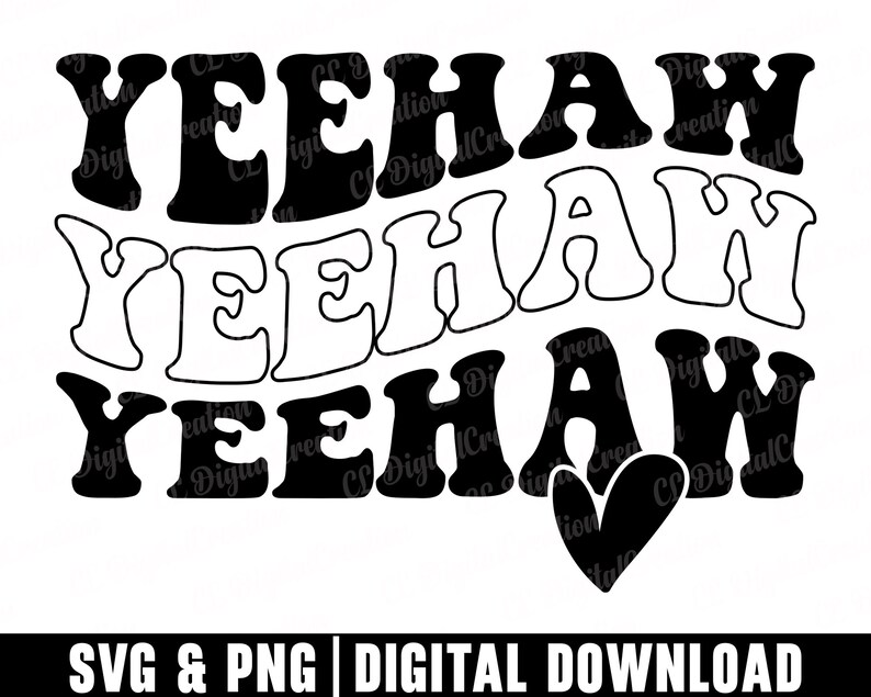 Yee Haw Svg, Western Svg, Digital Downloads, Heart Svg, Cowboy Svg ...
