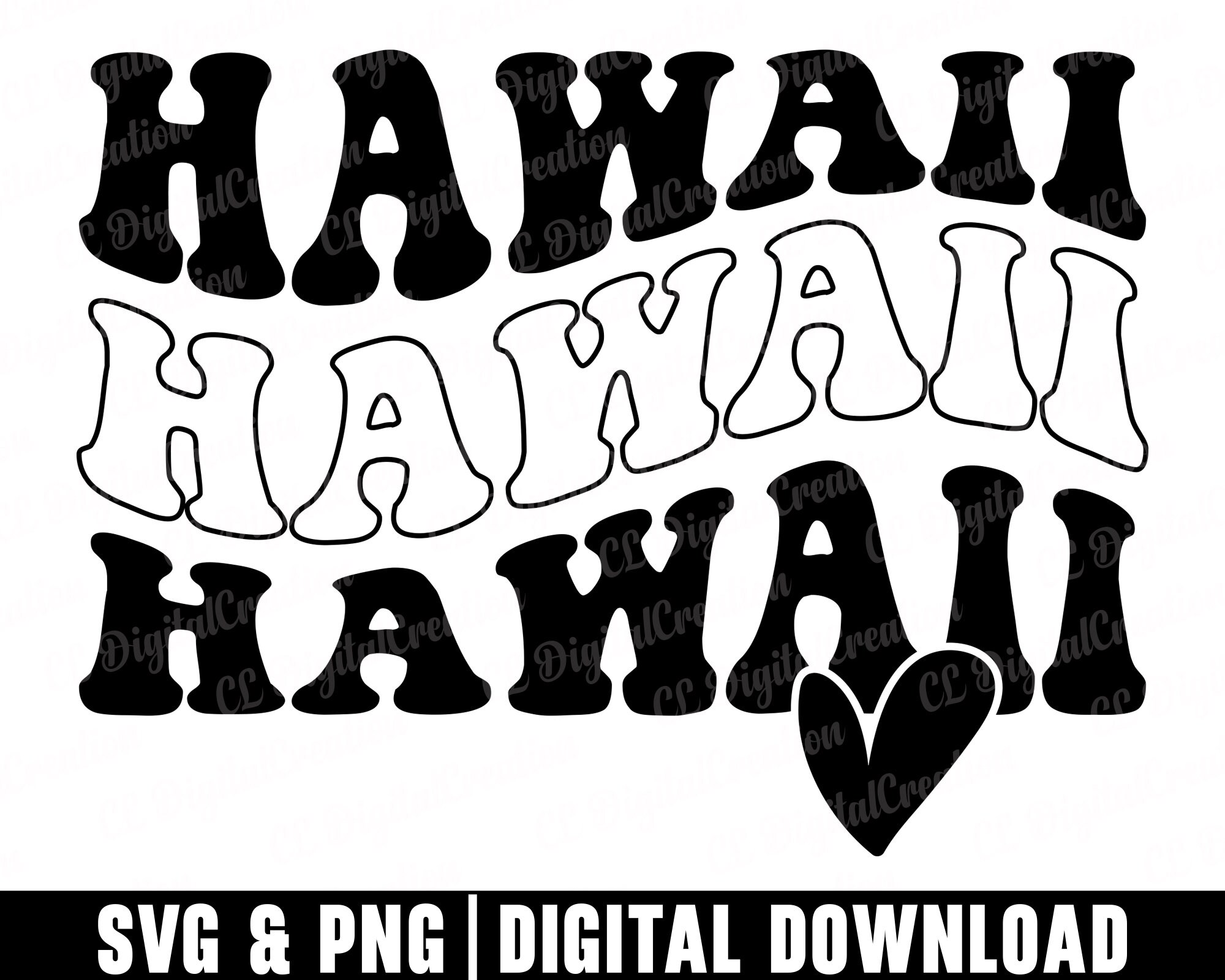 Hawaii Svg, Stacked Svg, Heart Svg, US States Svg, America Svg, Hawaii ...