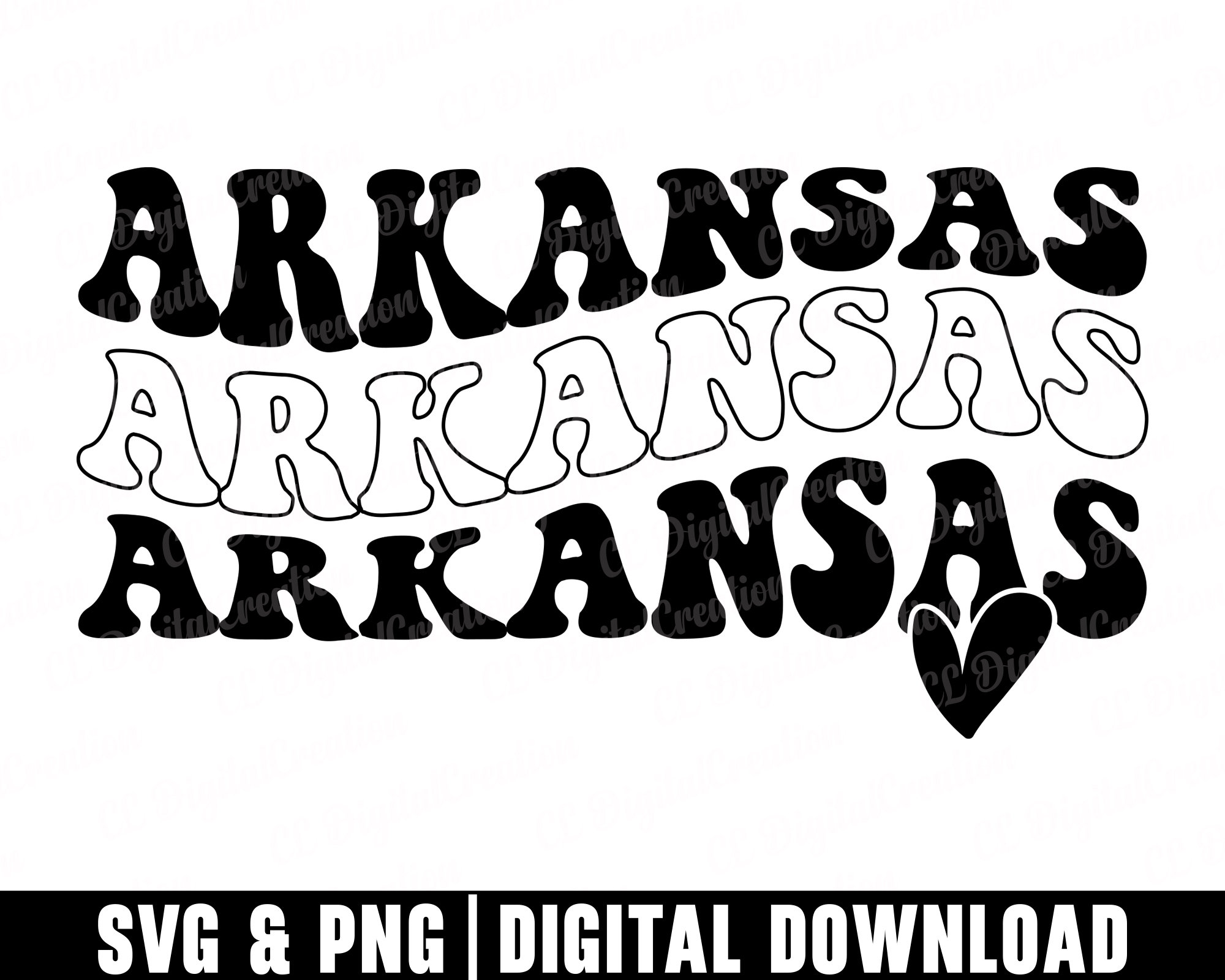 Arkansas Svg, Stacked Svg, Heart Svg, US States Svg, America Svg ...