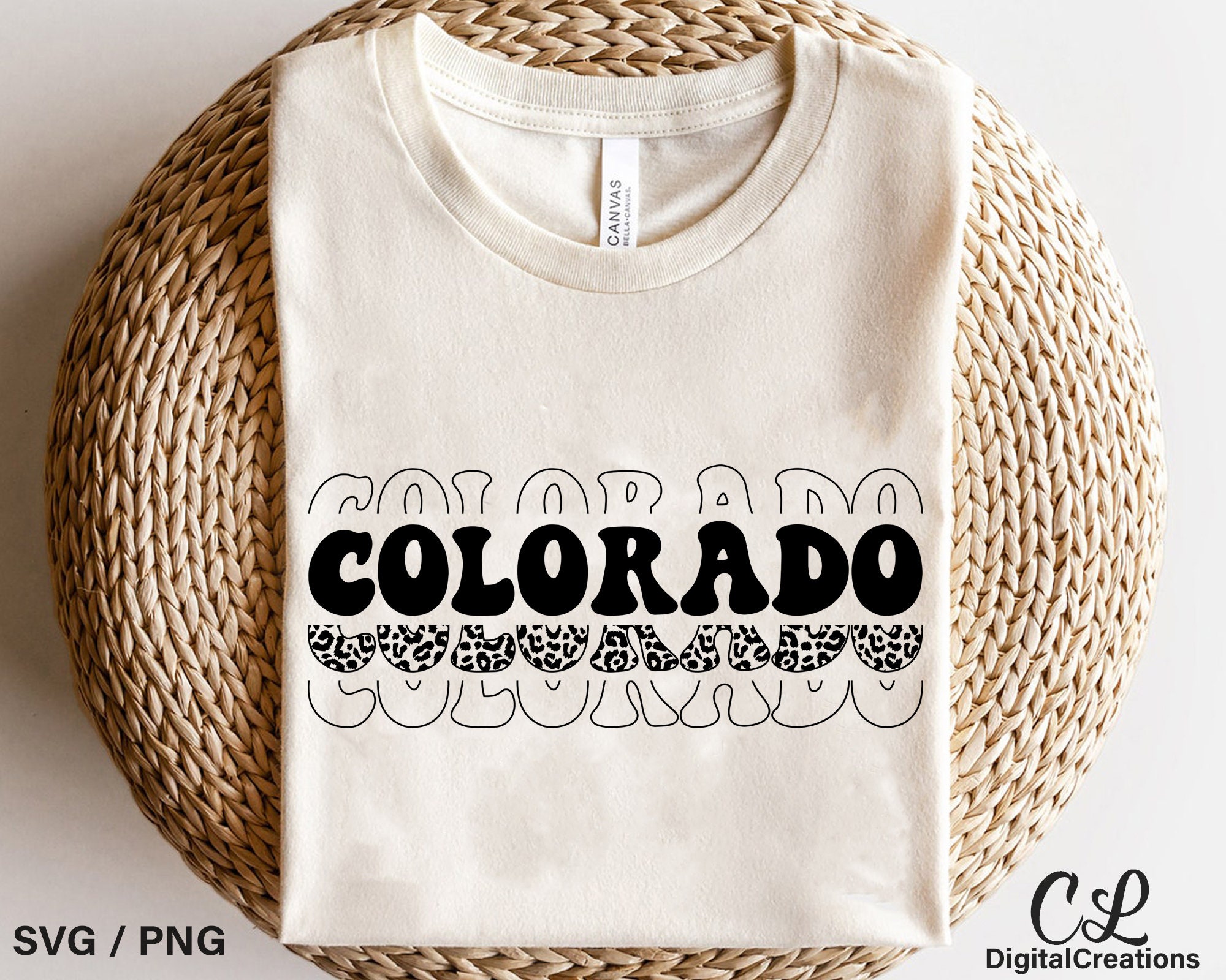 Colorado Svg, Printable, Leopard Print Svg, Colorado Shirt Svg, Retro ...