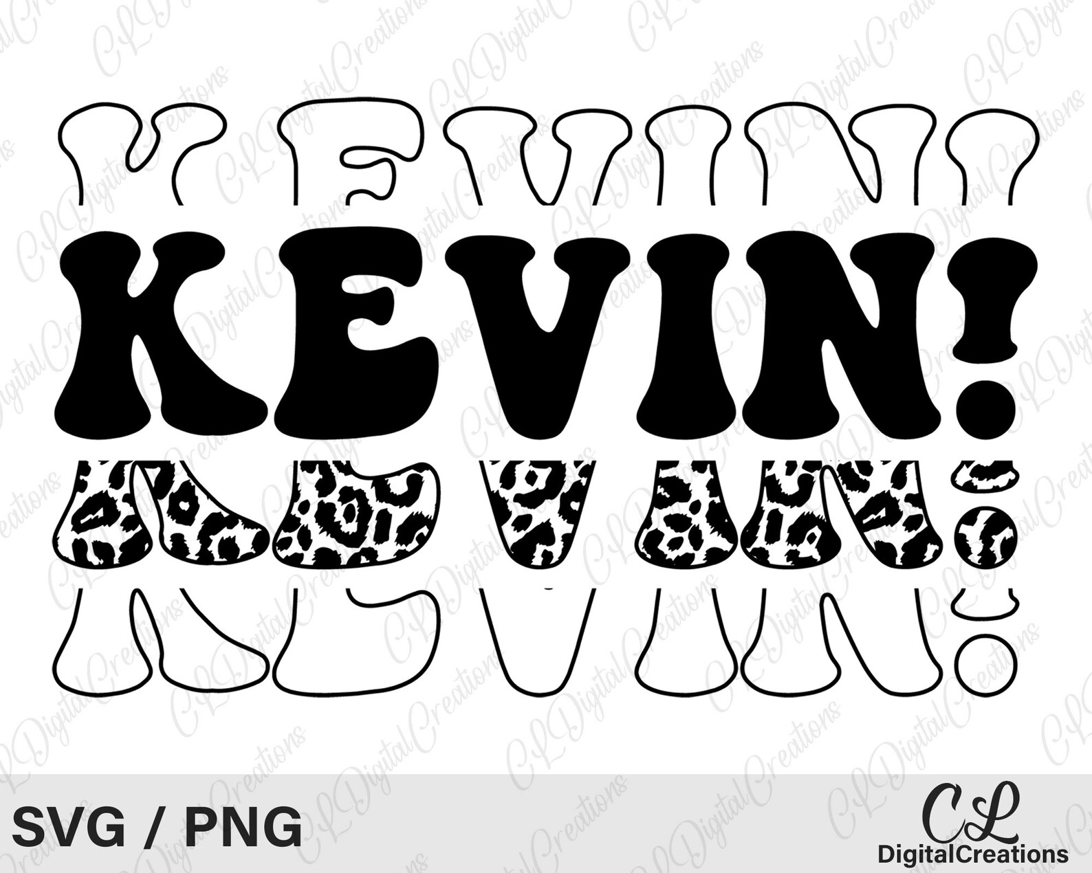 Kevin Svg Printable Leopard Print Svg Christmas Svg Retro - Etsy