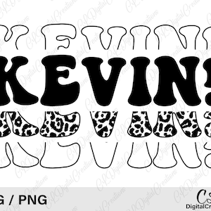 Kevin! Svg, Printable, Leopard Print Svg, Christmas Svg, Retro Font Svg ...