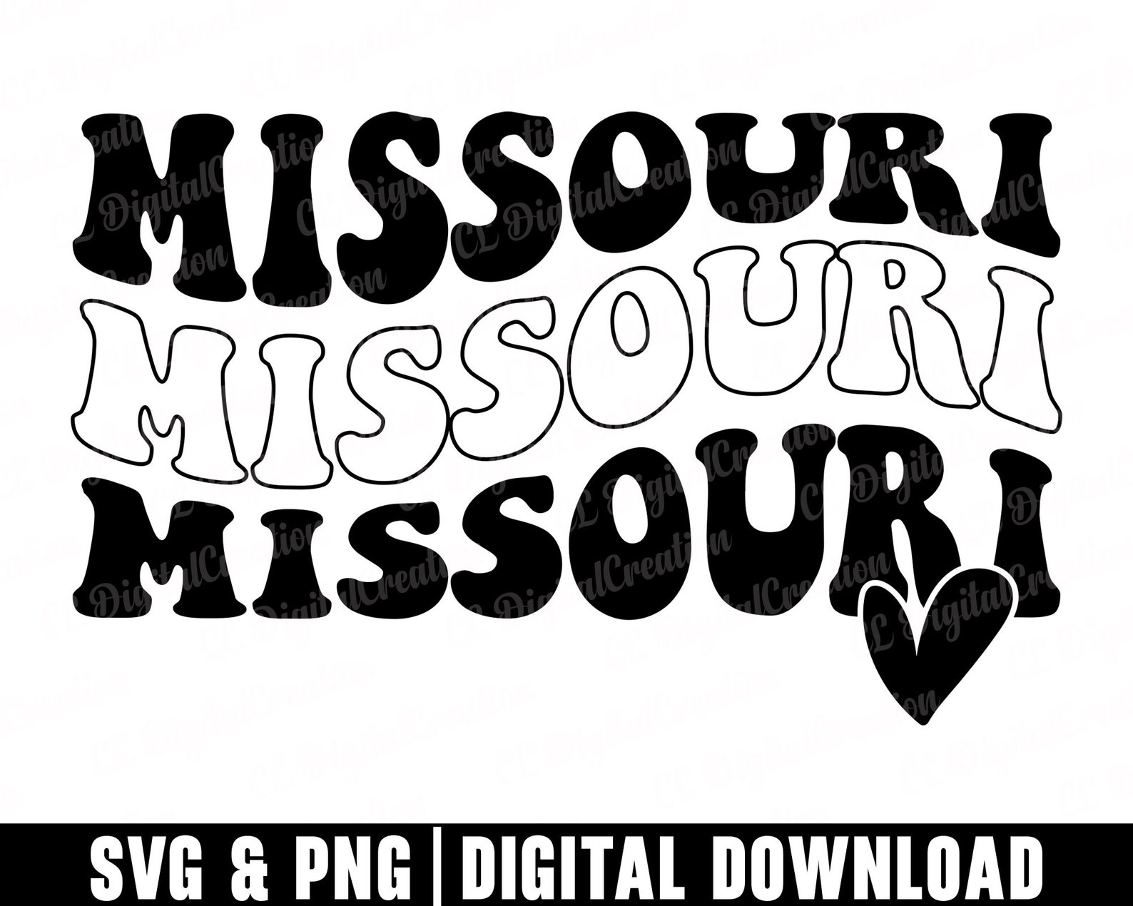 Missouri Svg, Stacked Svg, Heart Svg, US States Svg, America Svg ...