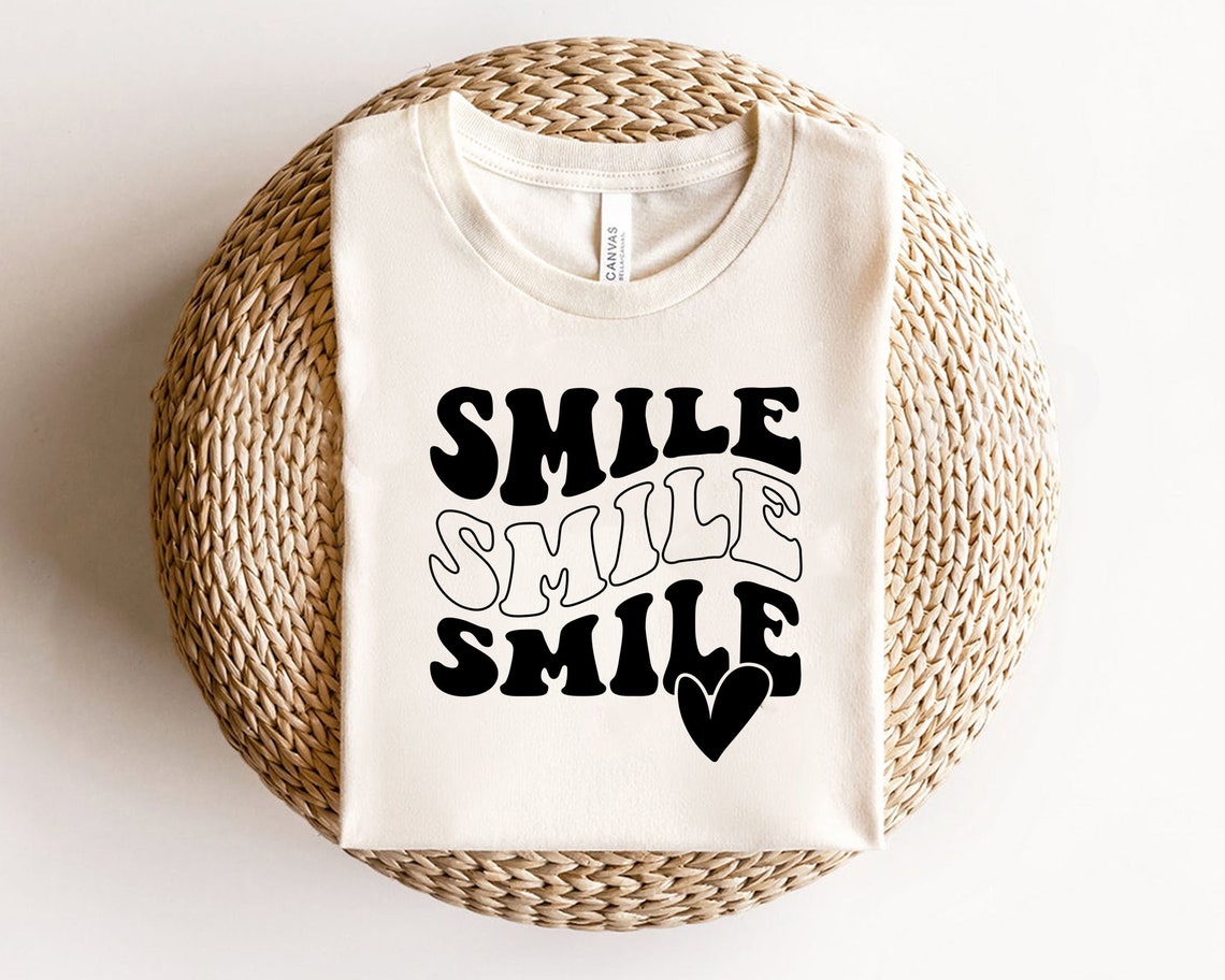 Smile Svg, Stacked Svg, Wavy Letters Svg, Smile More Svg, Digital ...